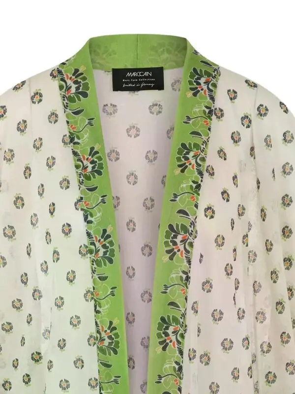 MARCCAIN Floral-print Open-front Cape