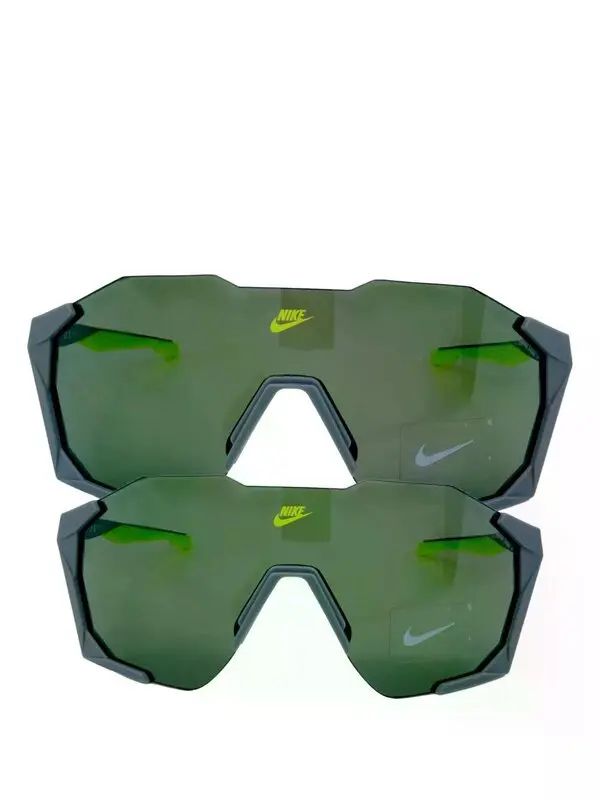 Nike Charged Shield Geometric-frame Sunglasses - Grey