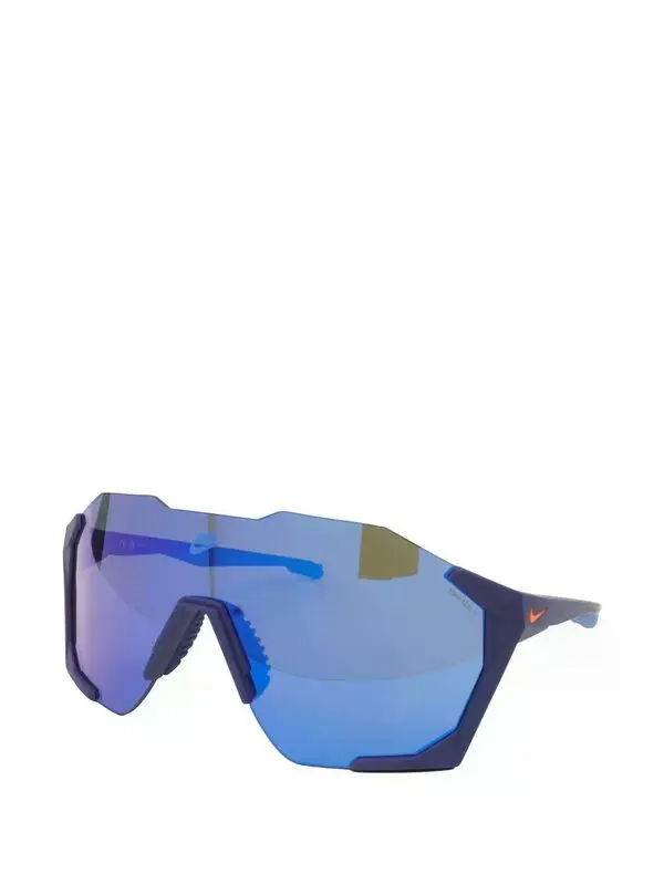 Nike Charged Shield Geometric-frame Sunglasses - Blue