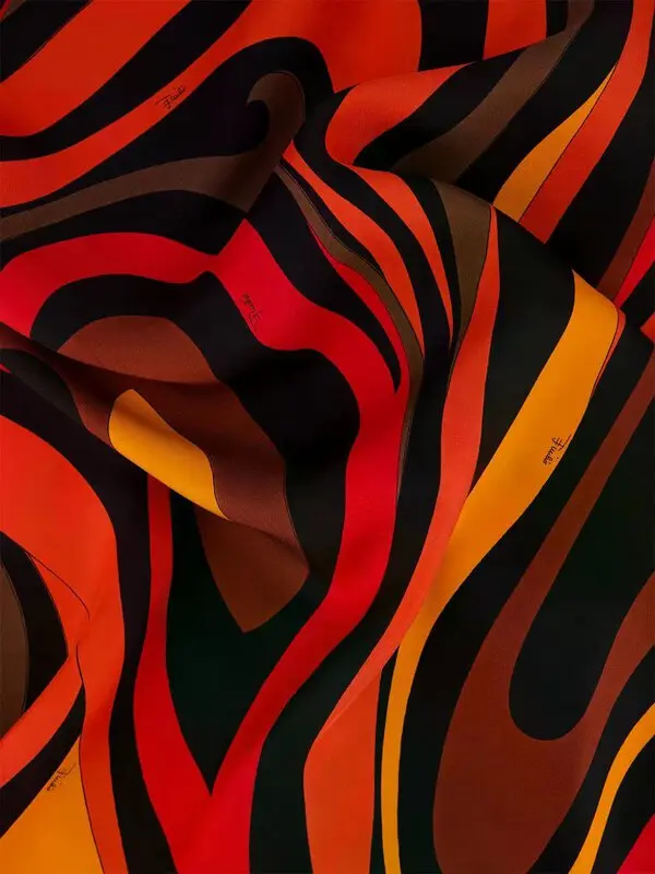Emilio Pucci Marmo Print Cape-overlay Maxi Dress