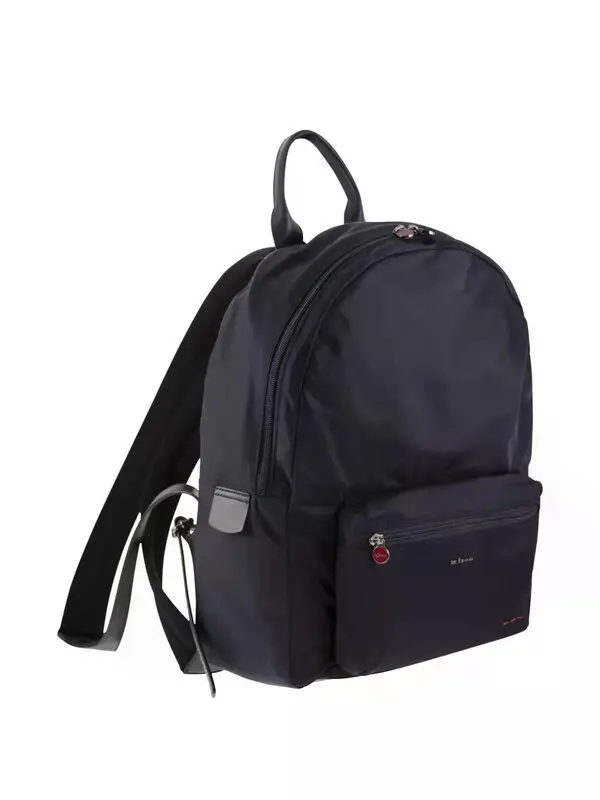 Kiton Logo-detail Backpack - Blue