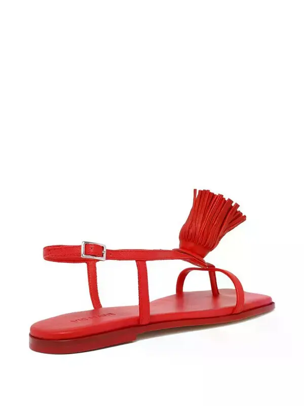 VIC MATIE Tassel Detail Buckle Fastening Sandals - Red