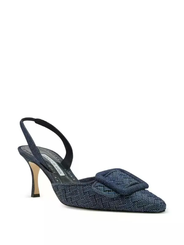Manolo Blahnik Maysli Buckle-detail Pumps - Blue