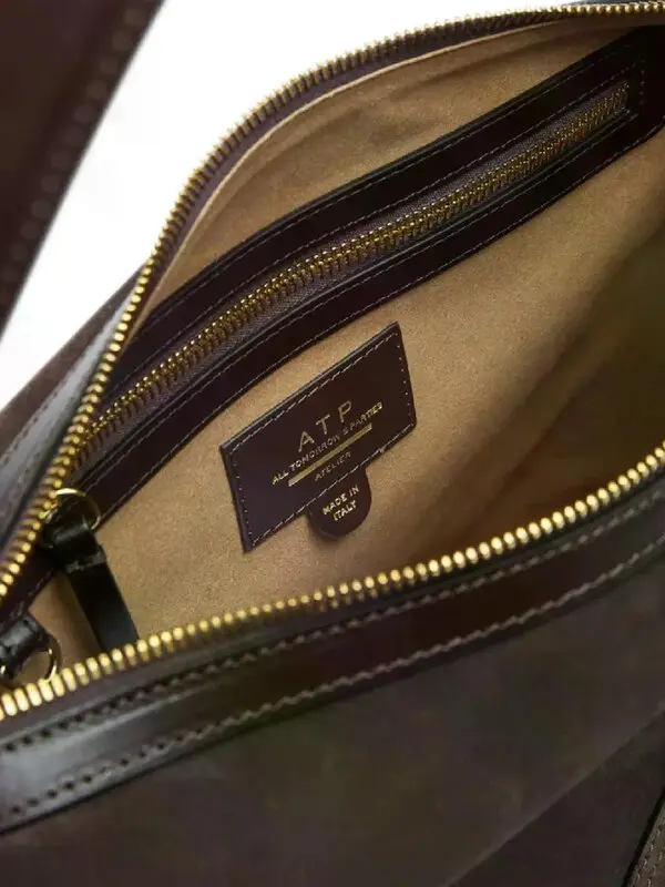 ATP ATELIER Mini Bassanina Suede Shoulder Bag - Brown