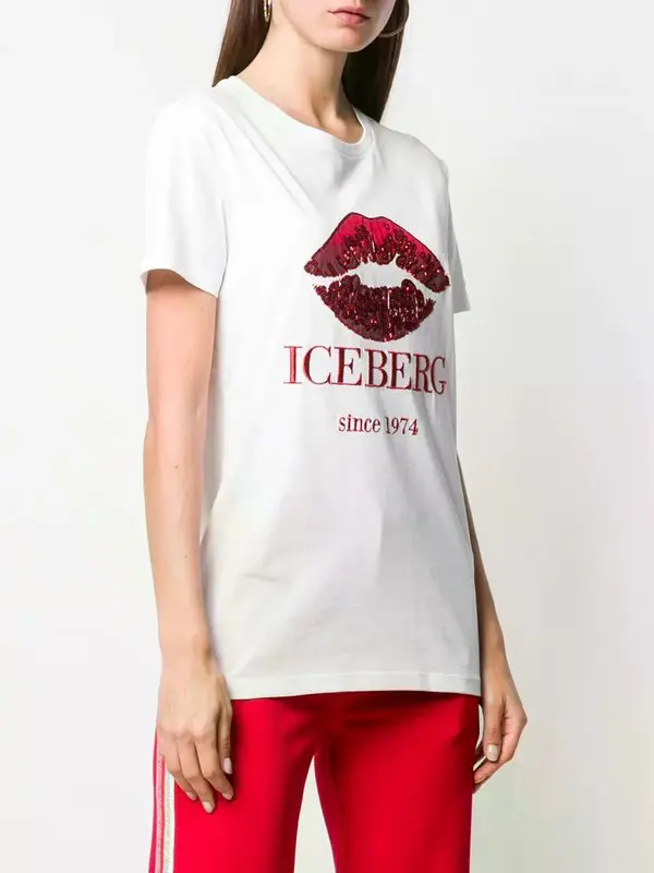 Iceberg Sequin Logo T-shirt
