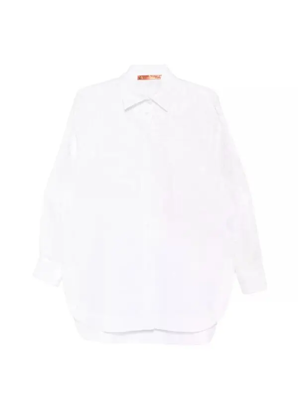 Ermanno Scervino Floral-embroidered Buttoned Shirt - White