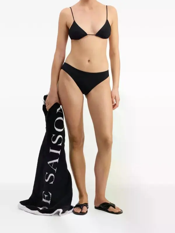 Loulou De Saison Triangle Bikini Top - Black