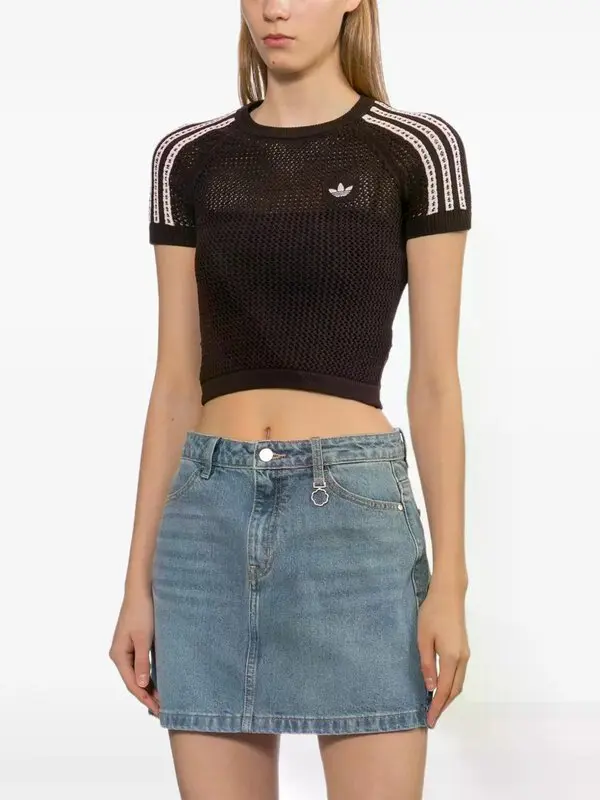 Adidas Crochet Short-sleeves Top