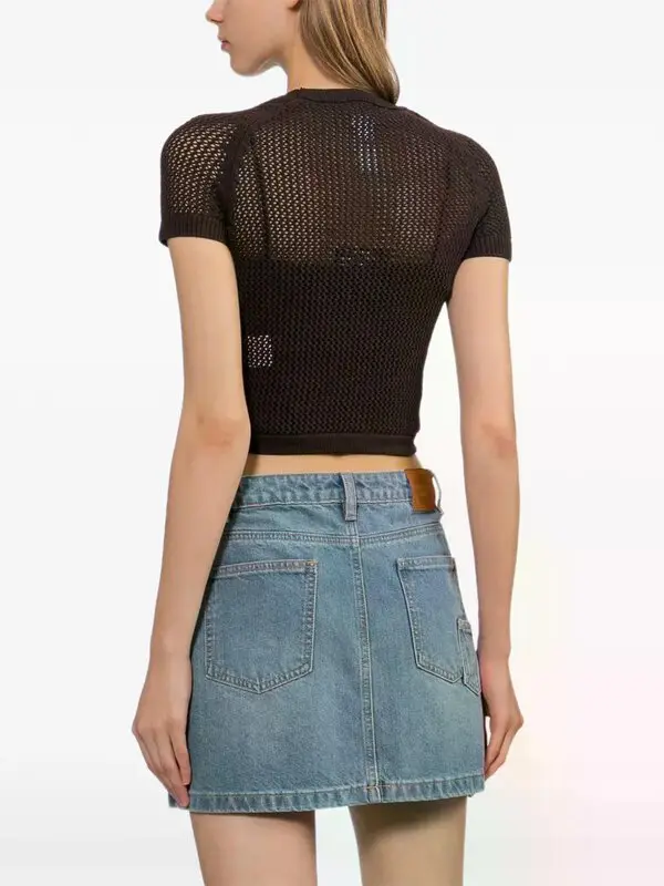 Adidas Crochet Short-sleeves Top