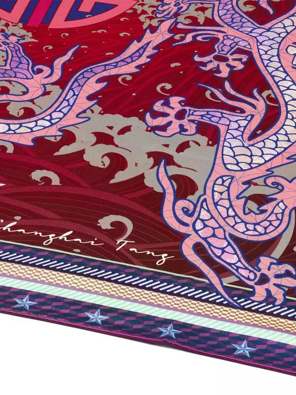 Shanghai Tang Flying Dragon Silk Scarf