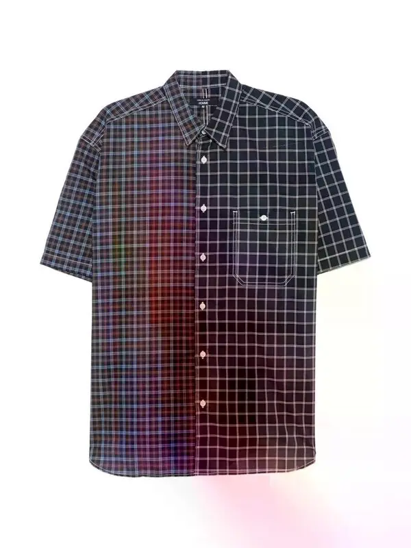 Comme Des Garçons Panelled Checked Shirt