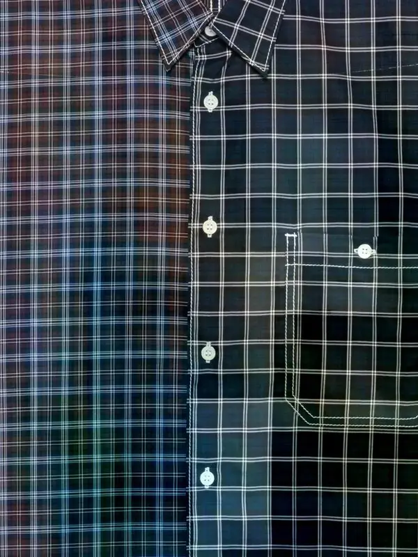 Comme Des Garçons Panelled Checked Shirt