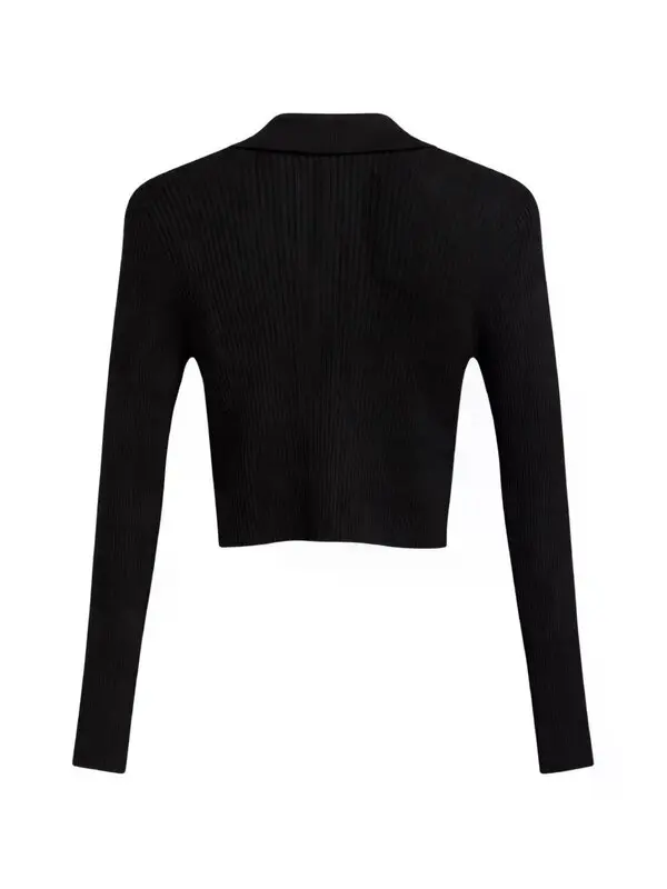 John Richmond Ribbed-knit Chain-link Cardigan
