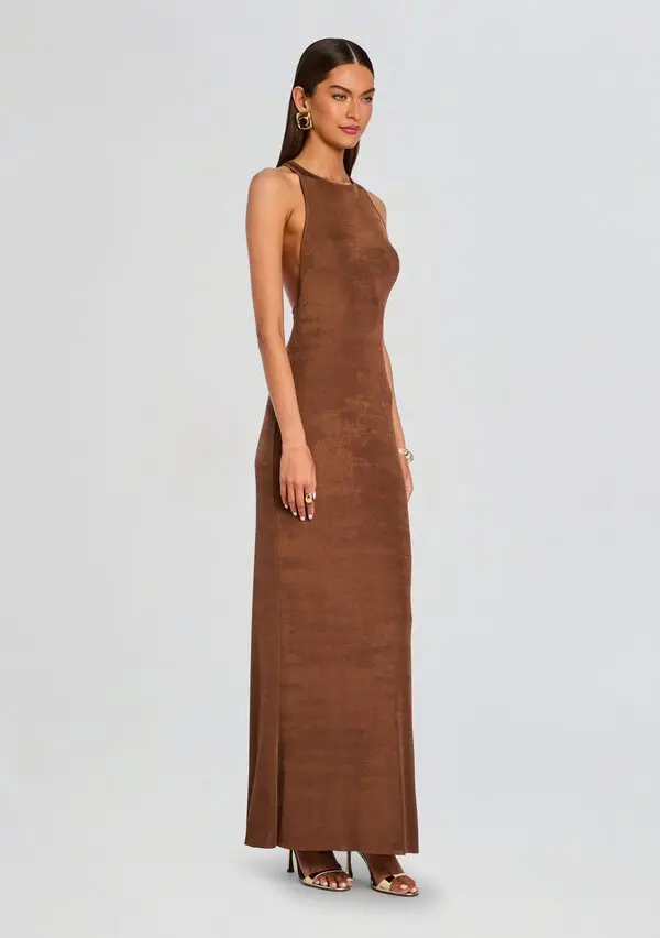 SEROYA Dove Maxi Dress - Cocoa Brown