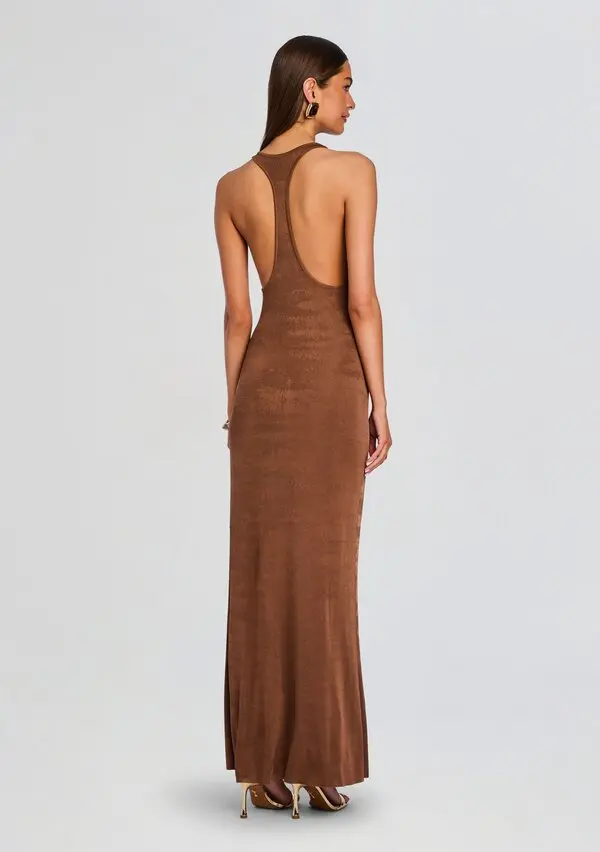 SEROYA Dove Maxi Dress - Cocoa Brown