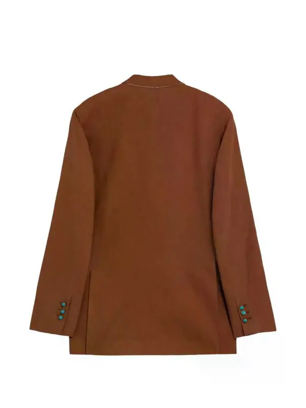 A PAPER KID Linen Double-breasted Blazer