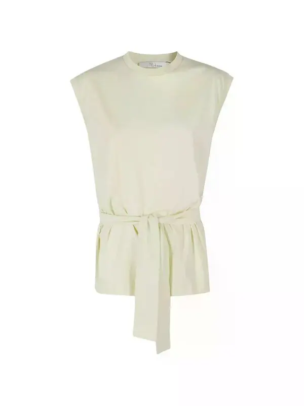 TELA Sleeveless T-shirt With Belt - Neutrals