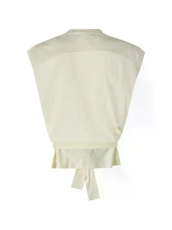 TELA Sleeveless T-shirt With Belt - Neutrals