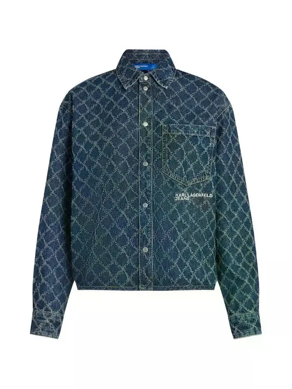 Karl Lagerfeld Argyle Denim Shirt