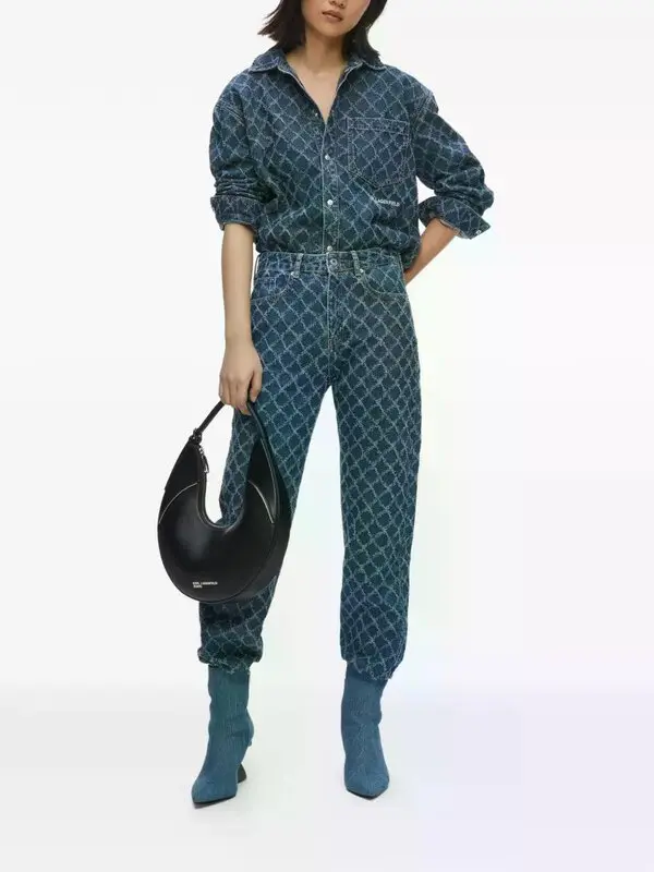 Karl Lagerfeld Argyle Denim Shirt