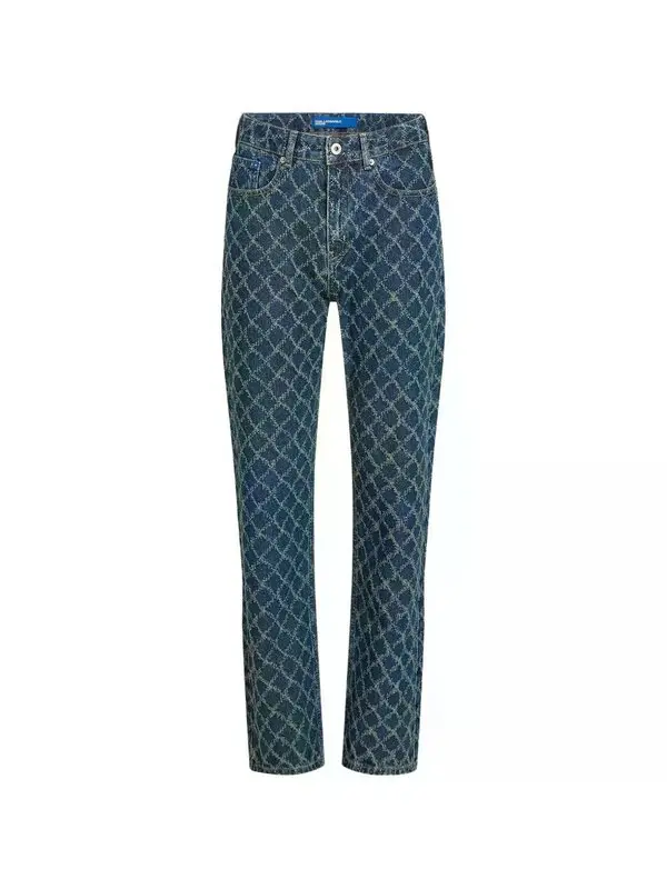 Karl Lagerfeld Argyle Straight-leg Jeans