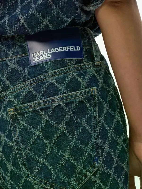 Karl Lagerfeld Argyle Straight-leg Jeans