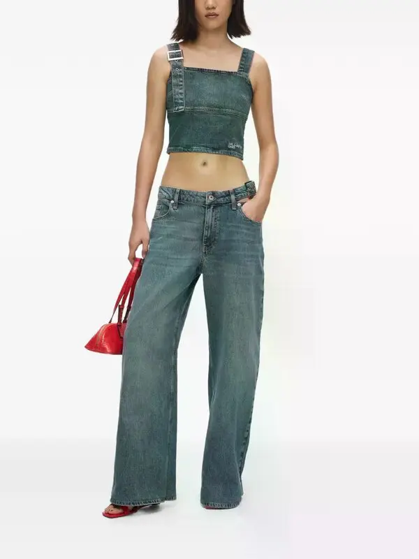 Karl Lagerfeld Buckle Cut-out Jeans