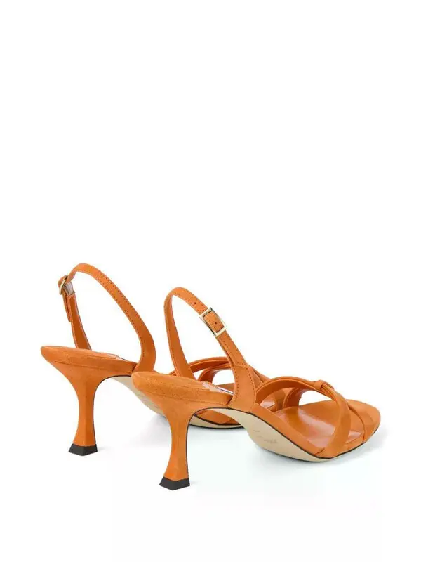JIMMY CHOO Elsy 70 Knotted Strap Sandals - Orange