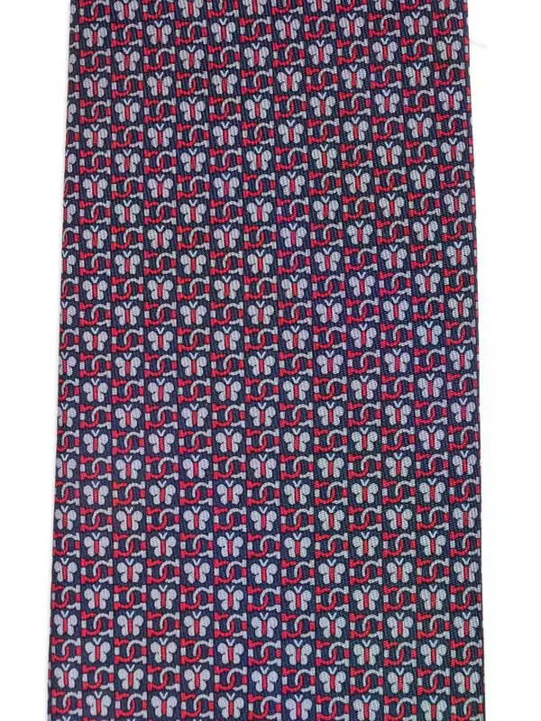 FERRAGAMO Butterfly-print Silk Neck Tie