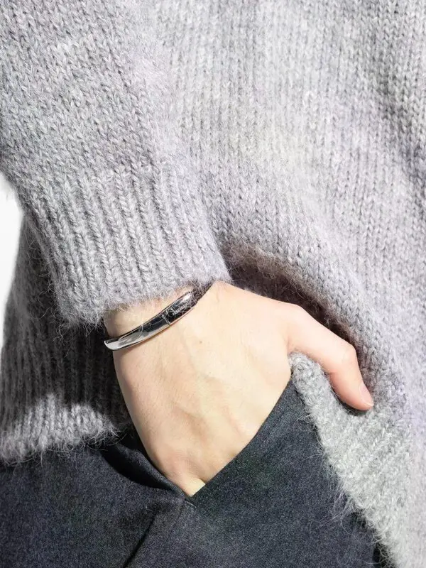 FERRAGAMO Gancini Braided-leather Bracelet