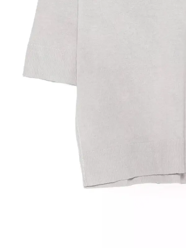 LE TRICOT PERUGIA V-neck Short-sleeve Sweater
