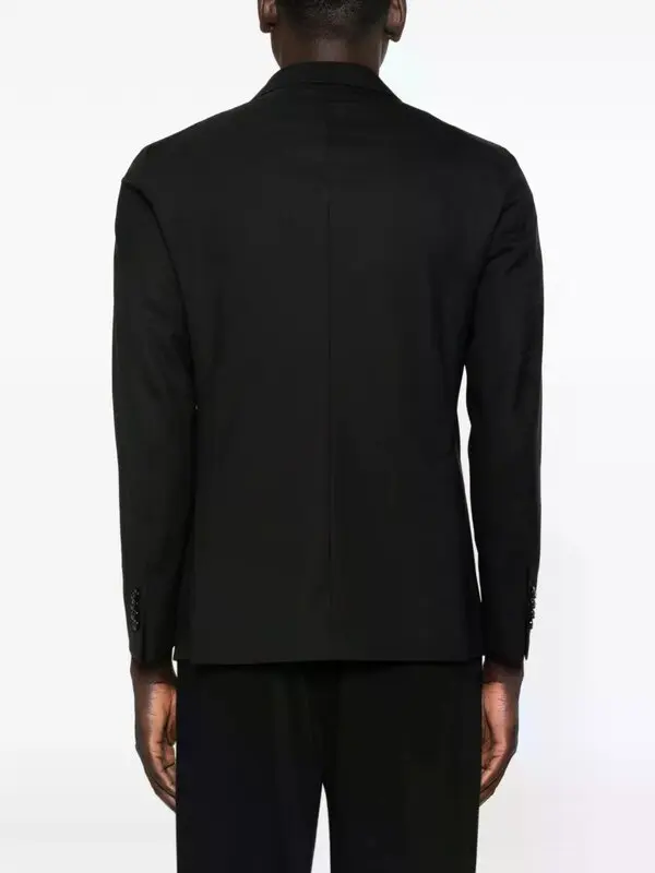 Tagliatore Double-breasted Peak-lapel Jacket - Black