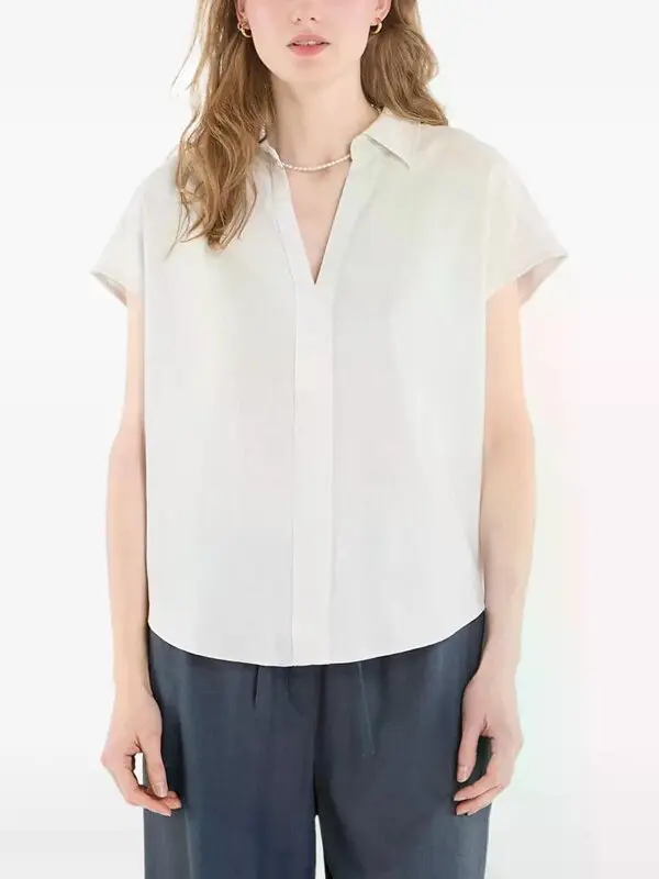 Calvin Klein V-neck Short-sleeve Blouse