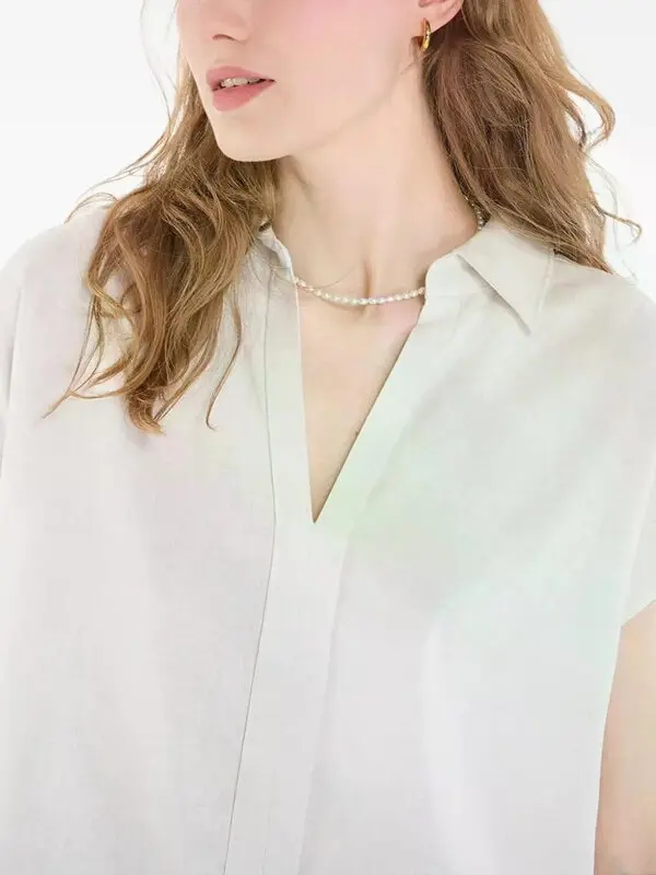 Calvin Klein V-neck Short-sleeve Blouse