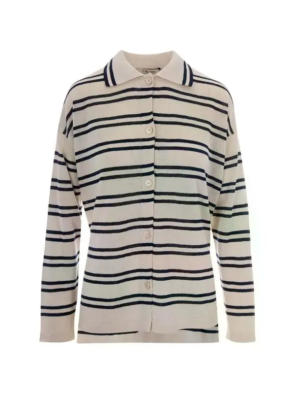 Max Mara Striped Linen Cardigan