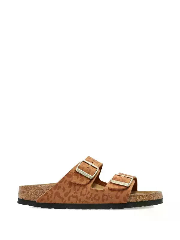 BIRKENSTOCK Arizona Leopard-print Sandals - Orange