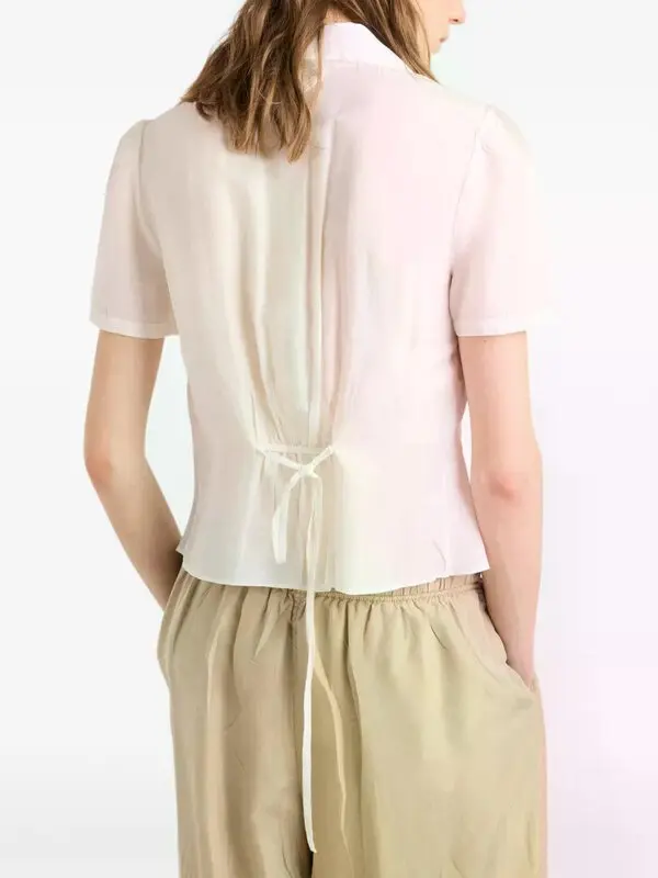 Prada Garment-dyed Washed Silk Shirt - Neutrals