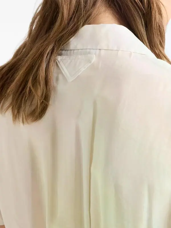Prada Garment-dyed Washed Silk Shirt - Neutrals