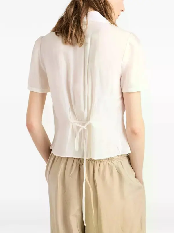 Prada Garment-dyed Washed Silk Shirt - Neutrals