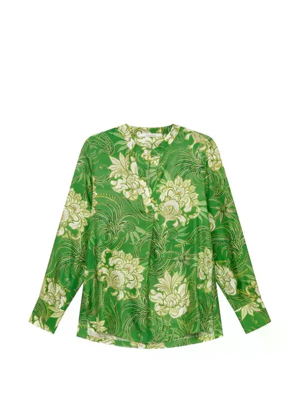 Malìparmi Floral-print Silk Tunic