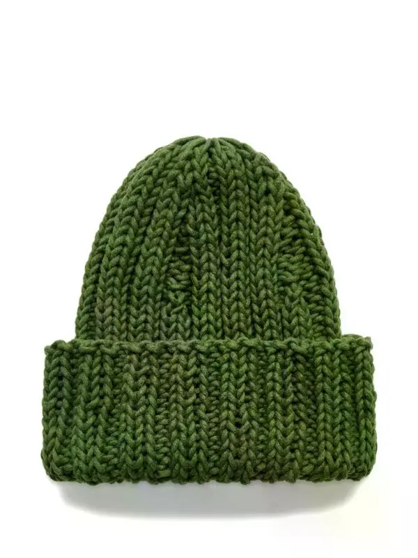Auralee Felted Hand-knit Beanie - Green