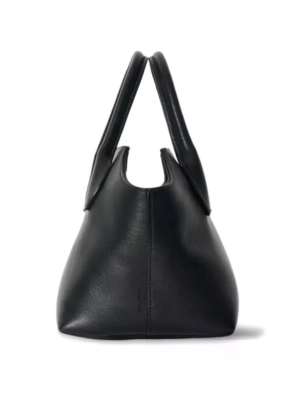 THE ROW Terrasse Bauletto Leather Tote Bag - Black
