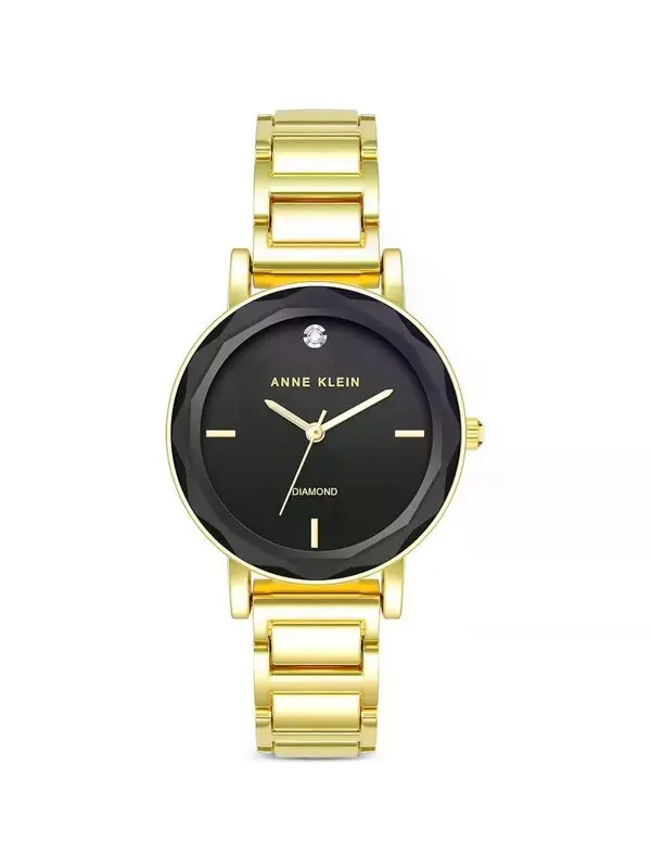 Anne Klein Diamond Classic 32mm Watch - Black