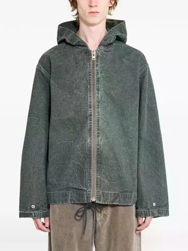 A.PRESSE Zip-up Denim Hooded Jacket