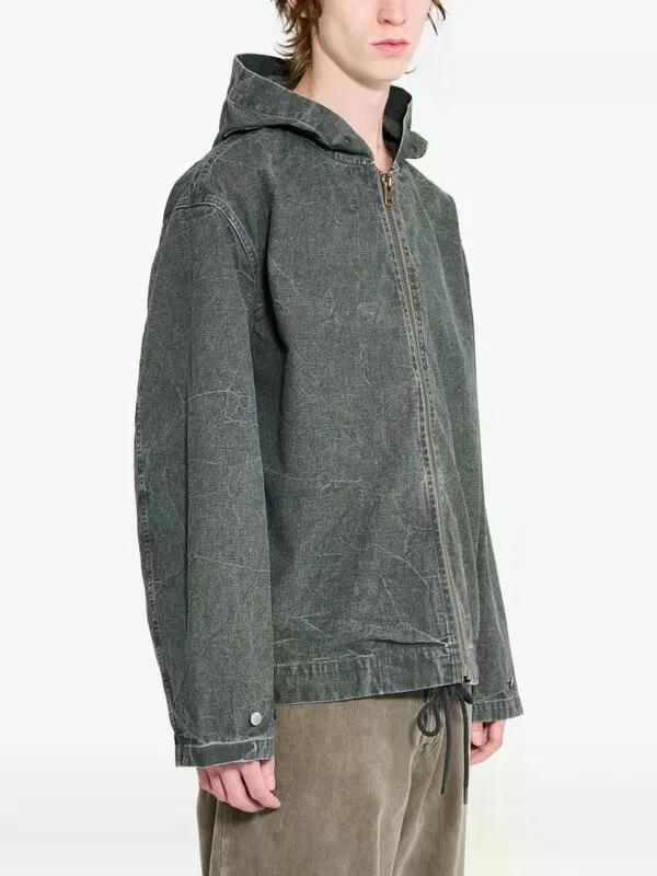 A.PRESSE Zip-up Denim Hooded Jacket