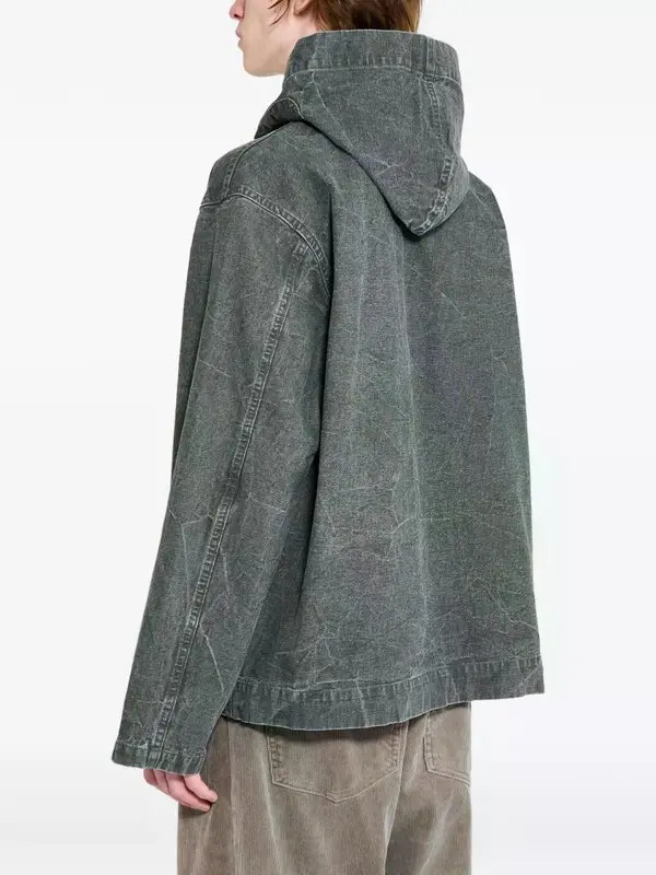 A.PRESSE Zip-up Denim Hooded Jacket