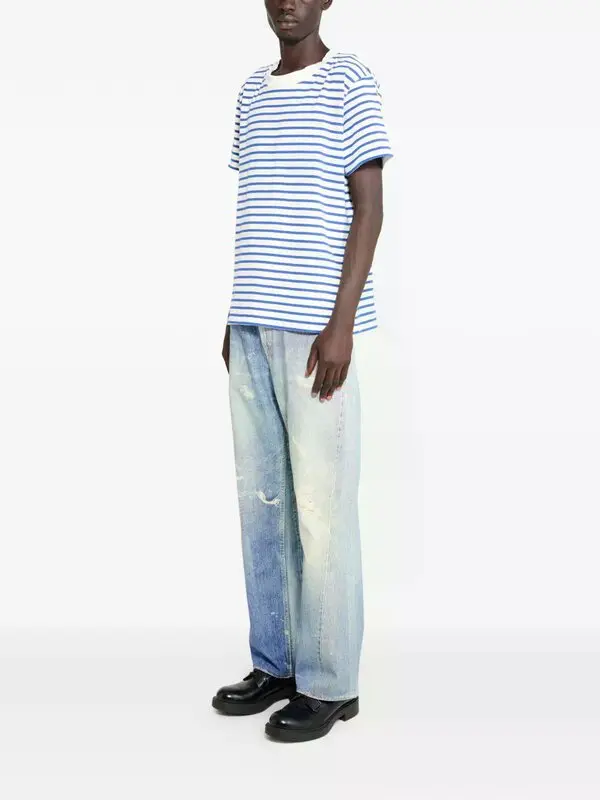Our Legacy Third Cut Digital-print Straight-leg Jeans - Blue