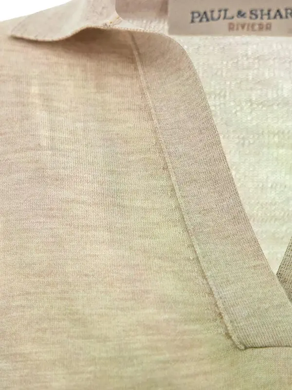 Paul & Shark V-neck Knitted Cashmere Polo Top