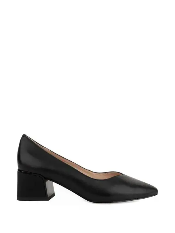 LINDA BAUMANN Pointed-toe Block-heel Pumps
