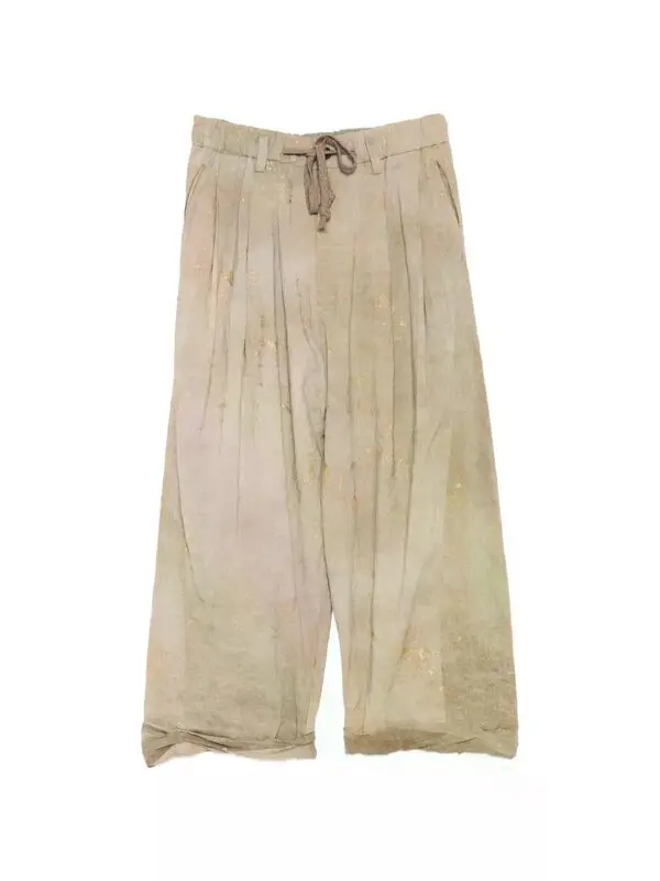 ZIGGY CHEN Wide-leg Trousers - Neutrals